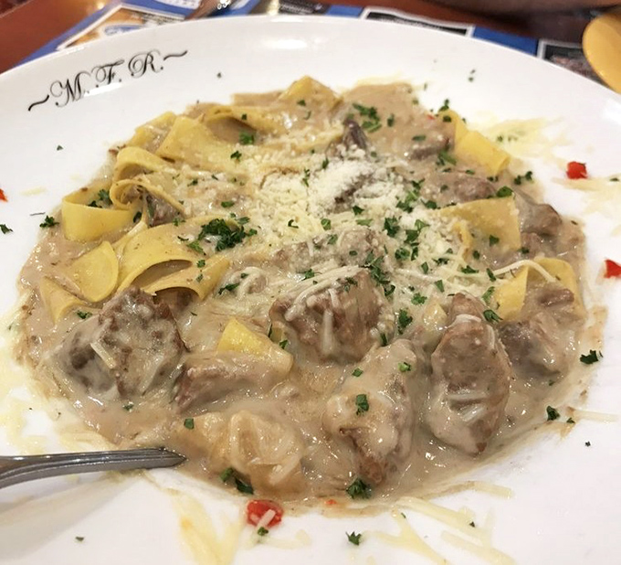 Behold the legendary stroganoff in all its glory&mdash;tender beef swimming in creamy sauce over perfectly cooked noodles. Comfort food that hugs your soul.
