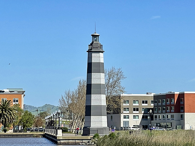 Standing tall like a maritime sentinel, this lighthouse doesn't just guide boats&mdash;it anchors the town's identity with nautical charm. 