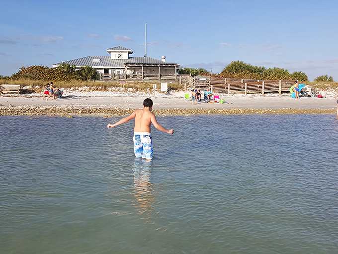 Crystal clear waters that stay shallow enough to wade in&mdash;nature's kiddie pool with a view that makes adults just as happy.