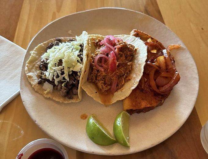 These aren't just tacos; they're edible works of art. The pickled red onions add that perfect zing that makes you close your eyes and sigh.
