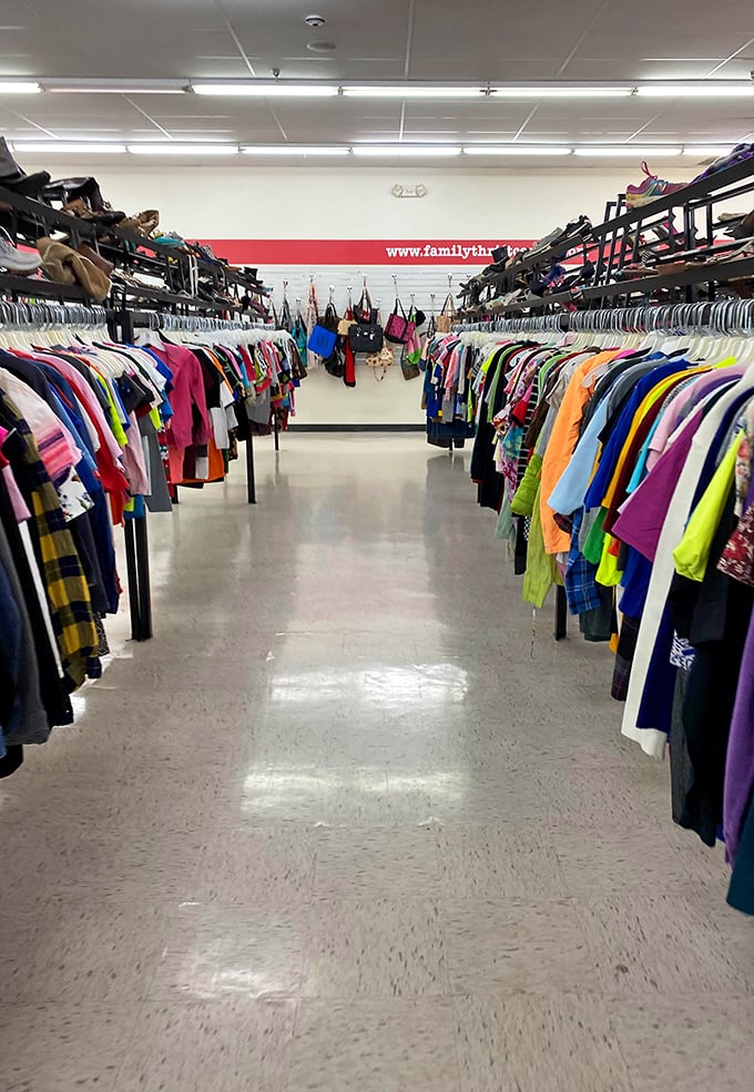 Fashion history unfolds down every aisle. Somewhere in this textile time machine is the perfect vintage piece just waiting to be discovered.