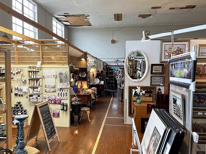 Treasure hunting down aisles where yesterday meets today. The wooden floors creak with stories as you navigate this maze of memories.