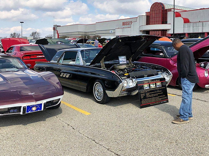 Classic car shows transform parking lots into automotive time machines where chrome still ruled the roads.