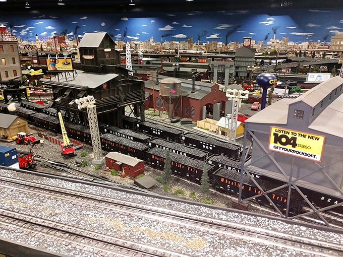 Vintage passenger cars line up like well-dressed guests at a railroad gala. The "Do Not Touch" sign is the hardest rule to follow here.