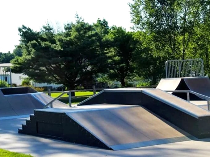 Even retirement paradise needs a place for the grandkids to shred. Viroqua's skate park offers concrete waves for visitors of the wheeled persuasion.