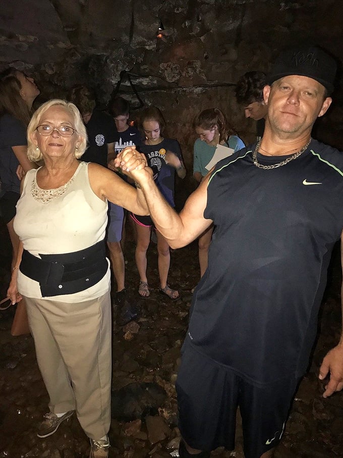 Inside the cave, visitors experience the close quarters where, according to legend, strange phenomena have occurred for over two centuries.