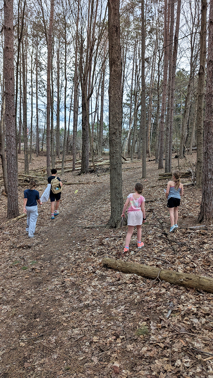 Young explorers forge their own trail through the woods, proving that Ohio's forests are nature's original playground.