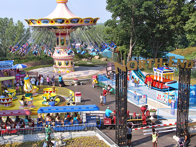 Waldameer's whirling rides paint the sky with joy, a carnival symphony where screams of delight provide the perfect soundtrack to summer memories.