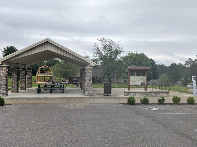 Warrick Trails offers a perfect picnic spot with its stone pavilion and thoughtful amenities&mdash;proof that sometimes the best attractions are the simplest ones.