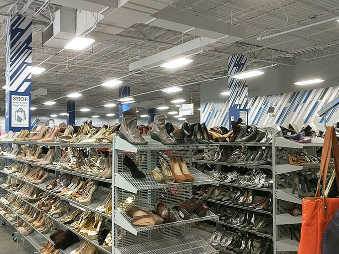 Shoe heaven exists, and it's organized by size! From barely-worn Manolos to practical sneakers, footwear finds await the savvy treasure hunter.