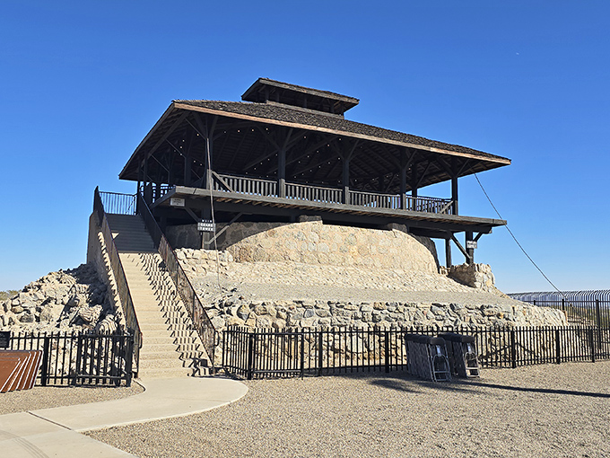 This guard tower at Yuma Territorial Prison offers spectacular views and a reminder that your retirement accommodations could definitely be worse.