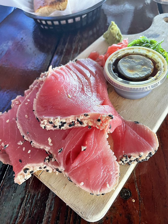 Sesame-crusted ahi tuna that would make Neptune himself jealous. The perfect balance of ocean-fresh flavor and artful preparation.