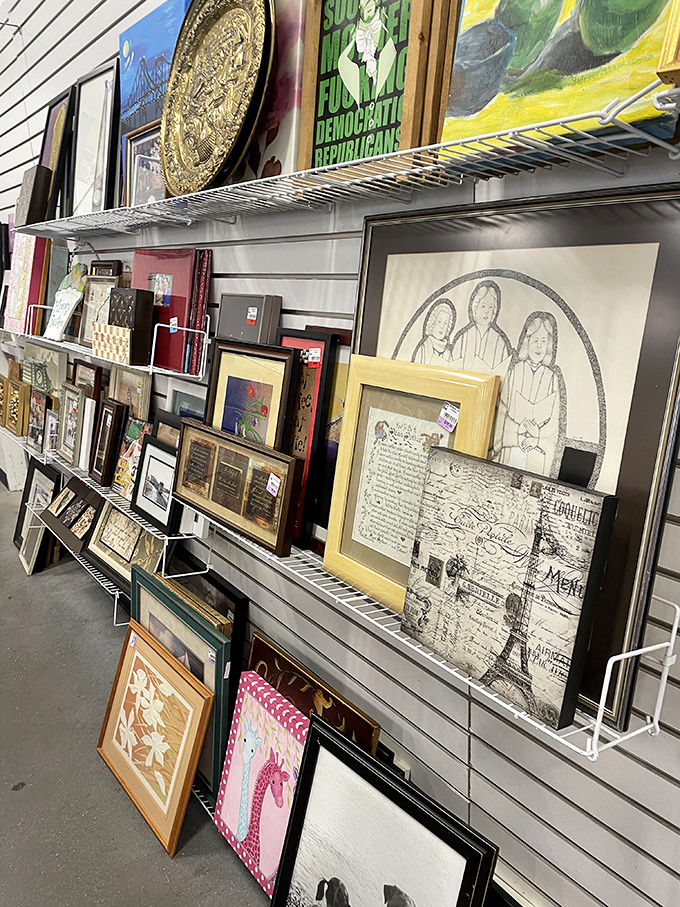 Wall art that once graced someone else's living room now waits for its second act&mdash;from quirky Paris prints to forgotten masterpieces.