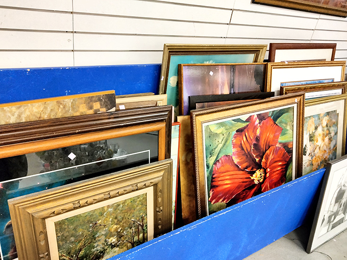 Art gallery or thrift store? These framed treasures could transform your blank walls from "just moved in" to "sophisticated collector" for less than the cost of dinner out.