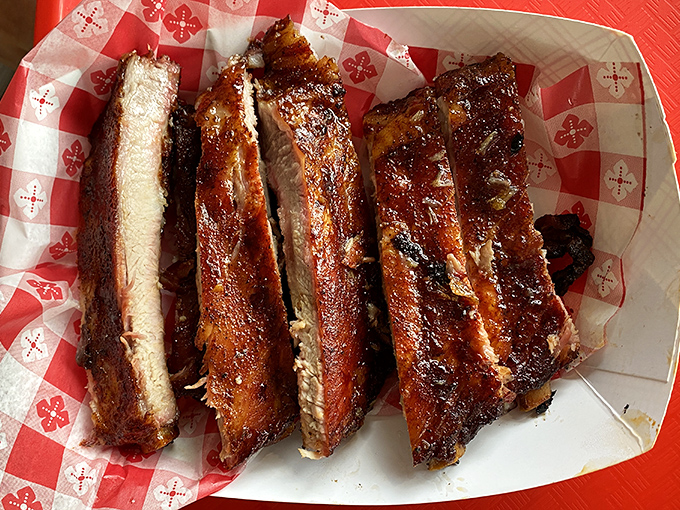 These ribs don't just fall off the bone&mdash;they practically leap into your mouth with a smoky, caramelized exterior that's worth the drive.