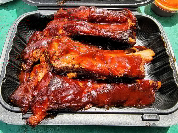 Meat candy for grown-ups! These glistening ribs have that perfect bark-to-bite ratio that makes BBQ aficionados weak at the knees.