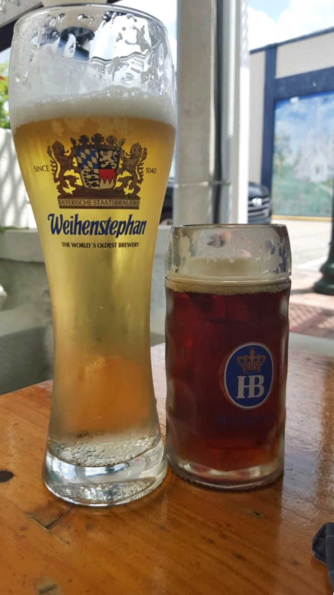 When German beers stand shoulder to shoulder like this, it's not just a drink&mdash;it's a cultural exchange program in glassware form.