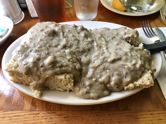 Behold the legendary biscuits and gravy that could make you consider relocating to Key Largo permanently.