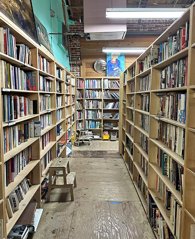 Bibliophiles beware: you'll need extraordinary willpower to leave this literary labyrinth without adopting at least three new paperback companions.