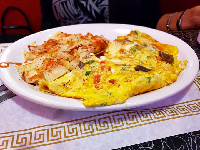When your plate arrives looking this perfect, you know someone in that kitchen truly understands breakfast artistry.