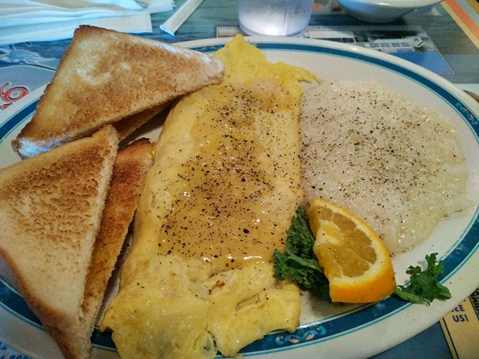 The perfect omelet doesn't exi&mdash; Oh wait, there it is! Golden, fluffy, and paired with toast that's achieved that mythical perfect shade of brown.