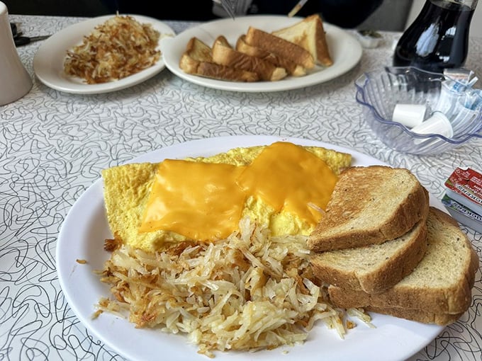 Breakfast perfection doesn't need fancy plating&mdash;just golden hash browns, toast that's actually toasted, and eggs that remind you why the chicken came first.