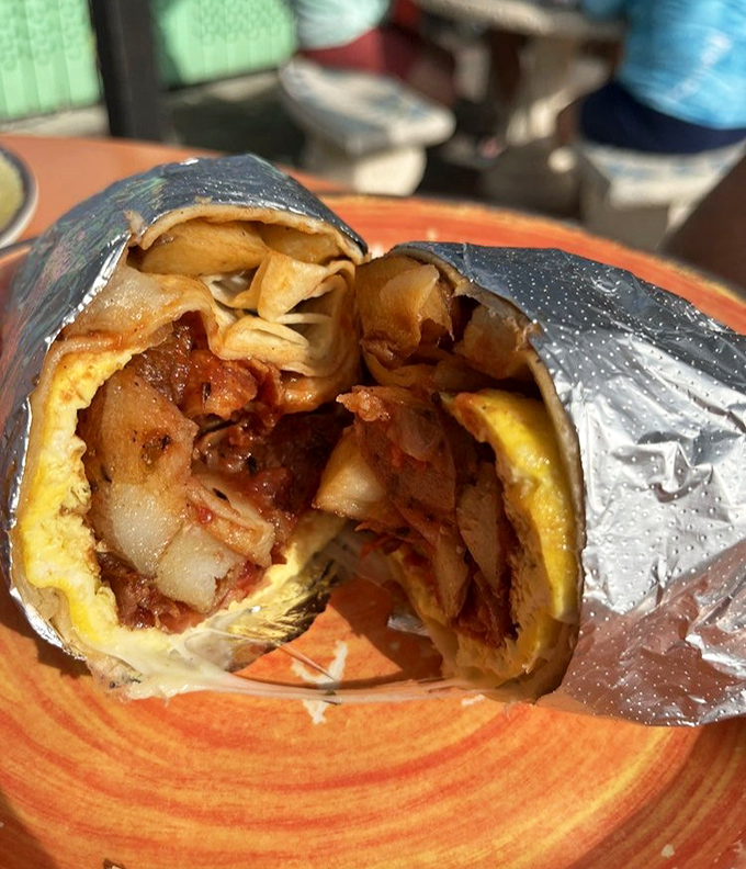 Behold the infamous breakfast burrito&mdash;a foil-wrapped package of morning bliss that delivers on every promise the menu makes.