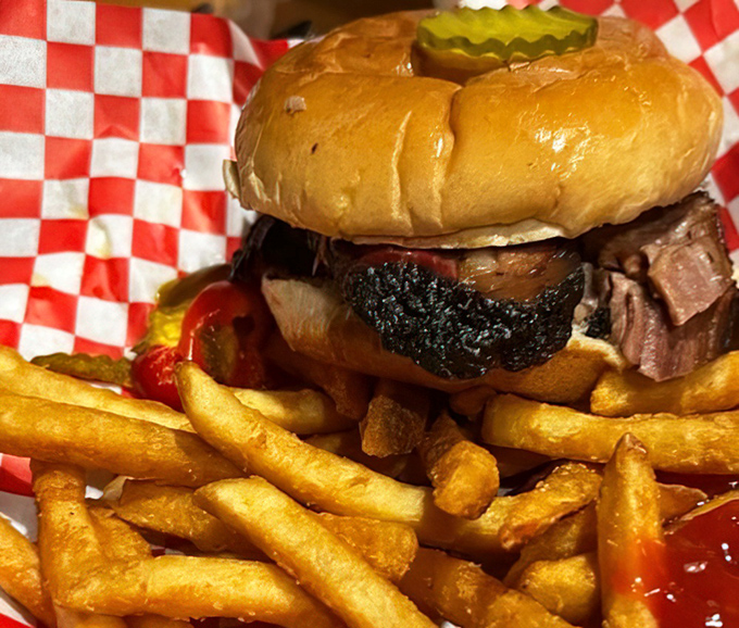 This magnificent meat mountain makes other sandwiches look like they need a gym membership and therapy.