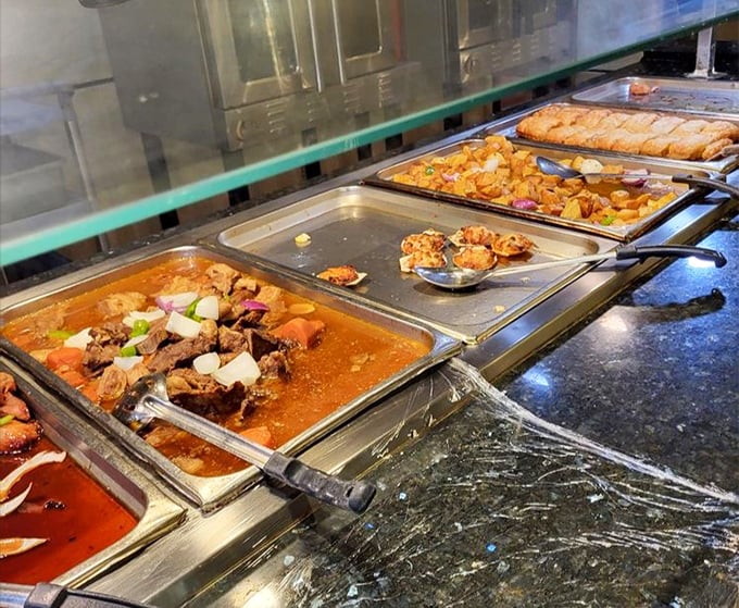 Steam rises from trays of savory delights, each one competing for precious real estate on your plate. The buffet equivalent of speed dating.