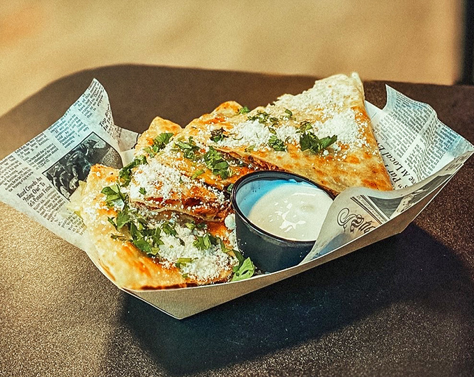 Quesadillas get the royal treatment here. This cheese-pull situation would make even the most dignified diner abandon table manners.