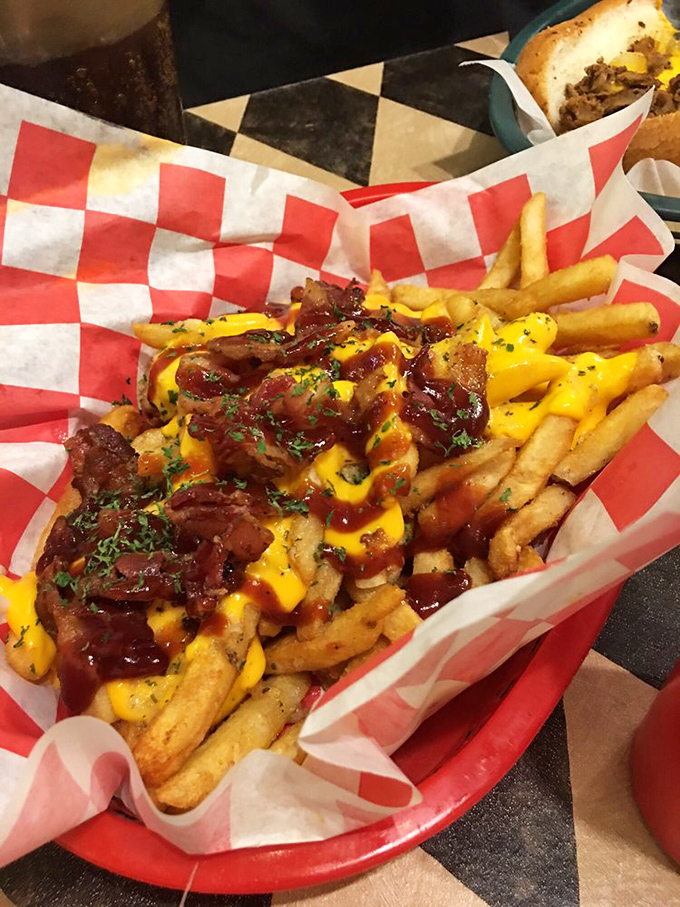 These aren't your average cheese fries&mdash;they're a golden, gooey masterpiece. The bacon and cheese create a symphony that Mozart would have composed if he'd been a chef.