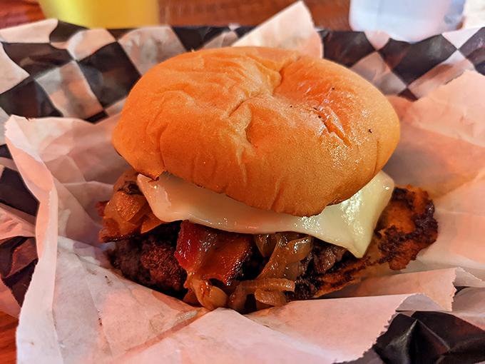 This isn't just a burger; it's edible evidence that simplicity, when executed perfectly, creates the most profound food experiences.