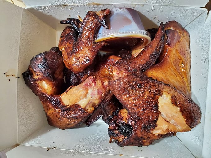 These aren't just wings; they're smoke-kissed masterpieces that make you question every other wing you've ever committed to memory. Barbecue poetry.