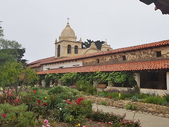 Mission San Juan Bautista stands as a terracotta-hued time capsule. Those gardens could make even non-believers religious about horticulture.