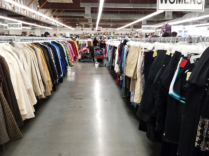 Not your grandmother's clothing department&mdash;unless your grandmother was exceptionally organized. Racks upon racks of potential wardrobe upgrades await.
