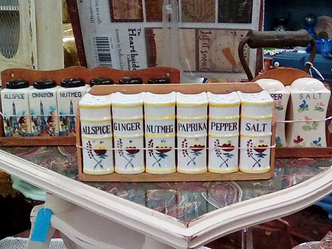 Complete spice sets like this remind us when kitchens had personality and every meal was seasoned with genuine care.