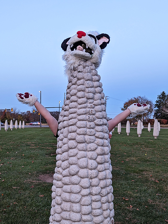 Local creativity blooms as residents occasionally dress up the corn sculptures, proving that art installations and playful humor go together like butter and&hellip; well, corn. 