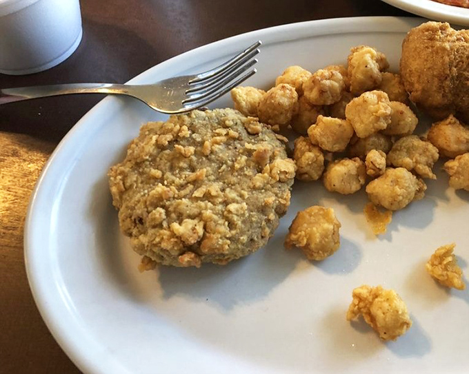 Behold the holy grail of crab cakes &ndash; more crab than cake, golden-crisp exterior, and not a superfluous ingredient in sight. Simplicity at its most delicious.