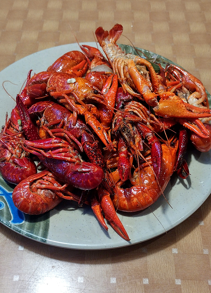 These crawfish aren't just seafood; they're tiny red submarines delivering explosive flavor directly to your taste buds. Worth every bit of the shell-cracking effort.