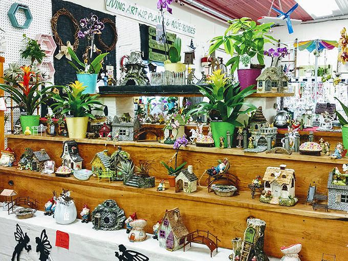 Miniature fairy gardens and whimsical decorations create tiny worlds of wonder, where imagination thrives alongside craftsmanship in delightful harmony.