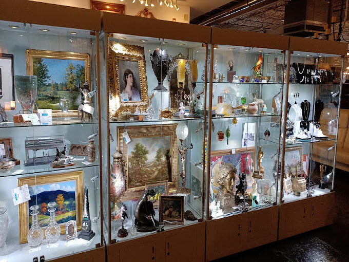 Museum-quality displays without the "do not touch" signs. These glass cases house collectibles that range from conversation starters to "what on earth is that?"