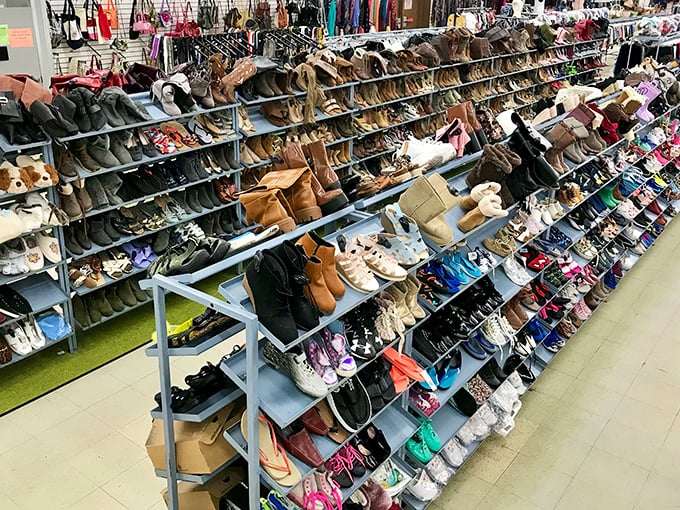 Shoe lovers, prepare yourselves! This footwear section rivals Imelda Marcos's closet, with everything from barely-worn designer boots to vintage kicks waiting for new adventures.