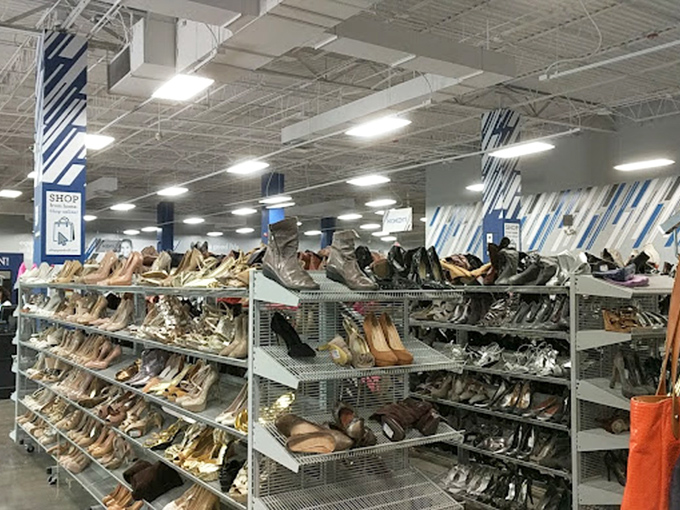 Cinderella had a fairy godmother; you have the shoe section at Goodwill. Hundreds of styles waiting for their perfect match at fairytale prices.
