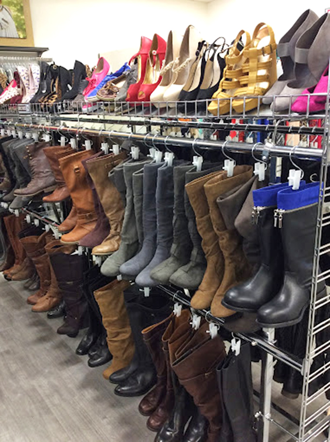 Boot heaven! Where else can you find knee-high fashion statements and practical footwear that don't require choosing between style and next month's rent?