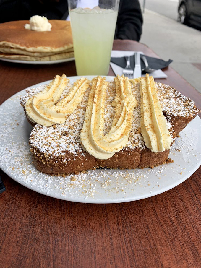 The French press coffee service at The Griddle Cafe proves that sometimes the simplest pleasures are worth the extra few minutes of anticipation.