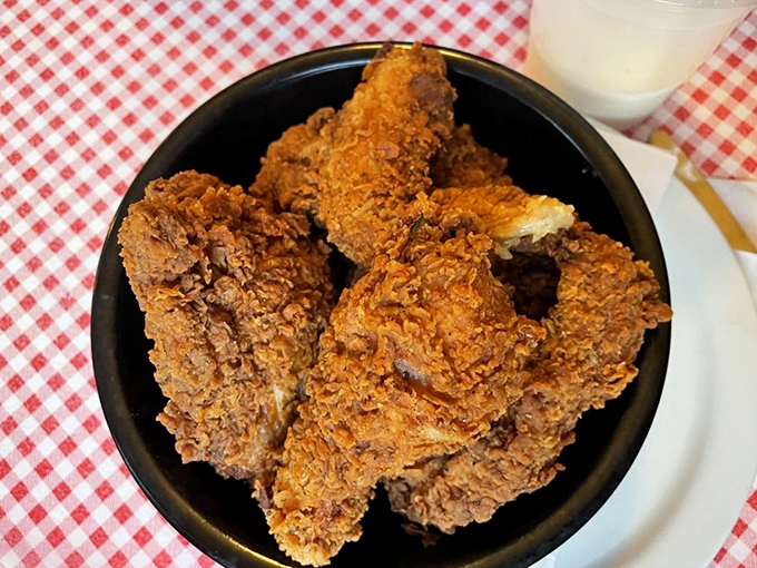 This golden-brown fried chicken doesn't need a hall pass to travel straight from the fryer to your eager taste buds.