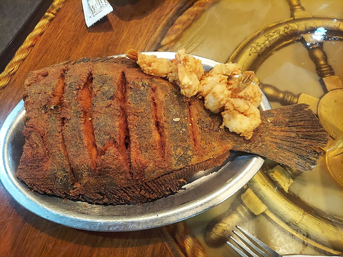 Behold the flounder that launched a thousand road trips &ndash; crispy, golden, and utterly magnificent.