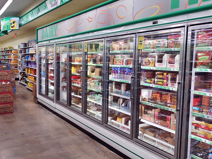 The frozen food section: where budget-conscious foodies discover that eating well and saving money aren't mutually exclusive concepts after all.