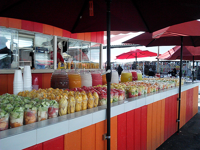 Fruit cups that make supermarket produce departments weep with inadequacy. These rainbow-colored refreshments are summer in a plastic container.