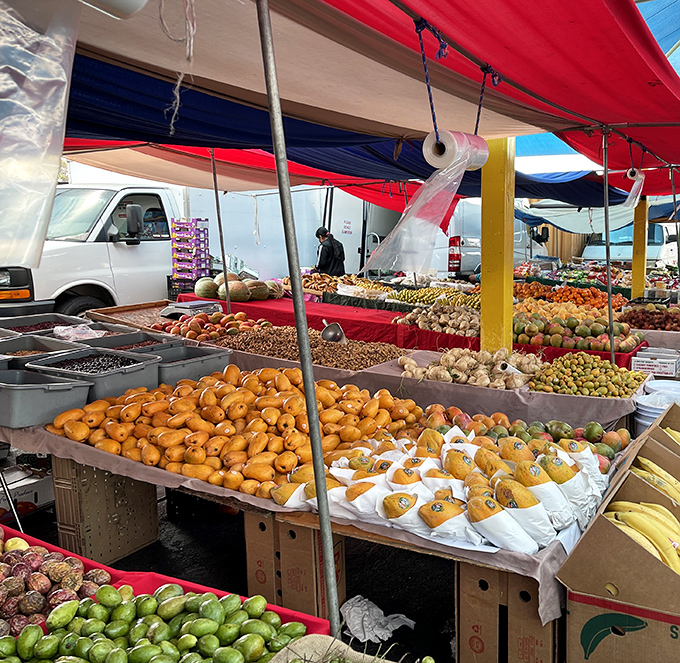 Nature's candy displayed in a rainbow of possibilities. These fresh fruits aren't just Instagram-worthy—they're actually delicious and priced for mere mortals.